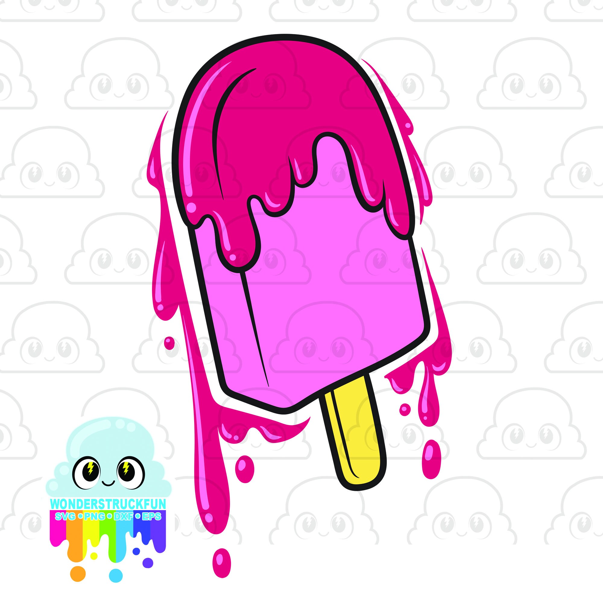 Drippy Ice Pop SVG, Popsicle Cut File, Family Shirts, Graffiti, Cute ...