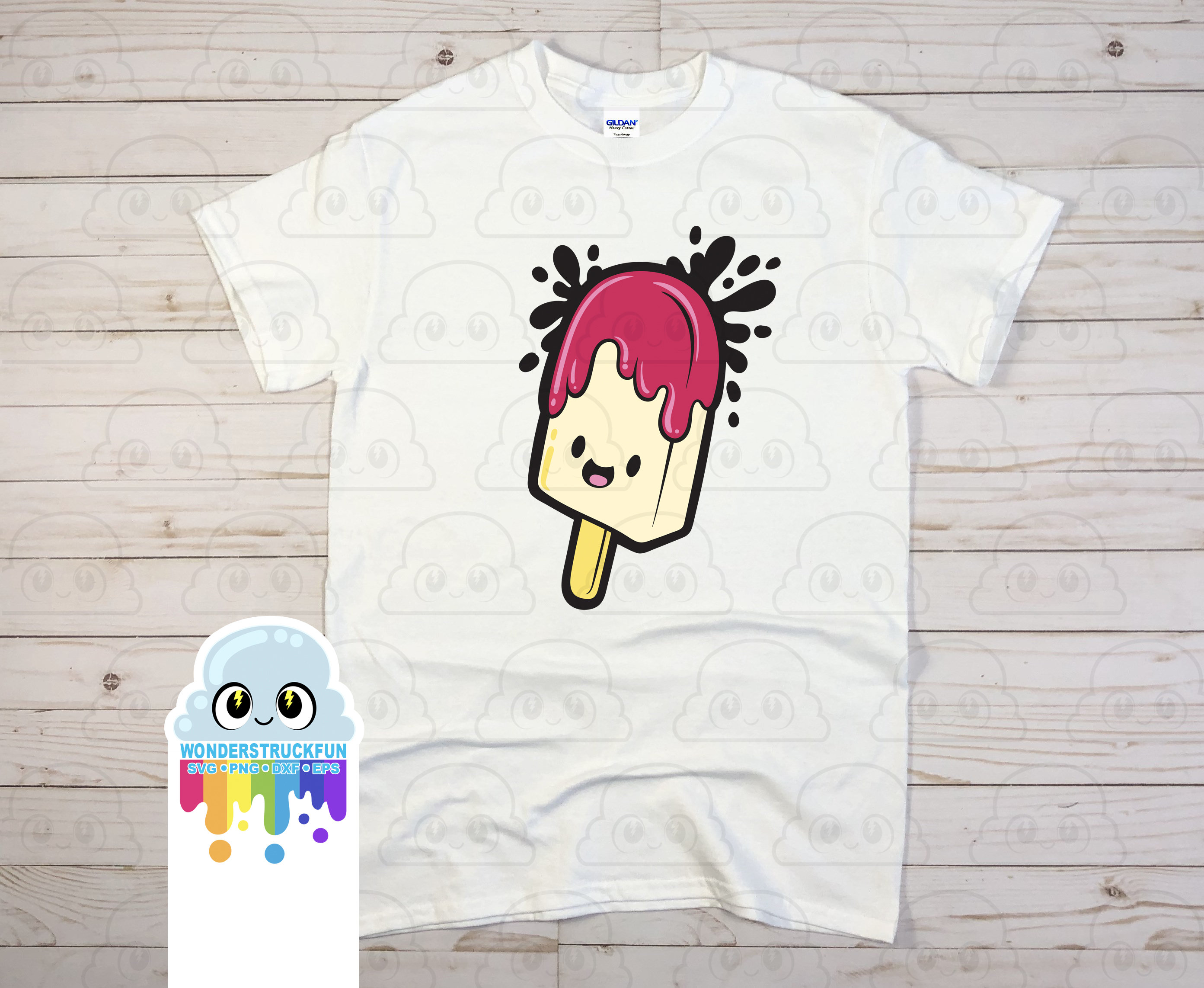 Ice Pop Graffiti Splat SVG, Popsicle Cut File, Family Shirts, Kawaii ...