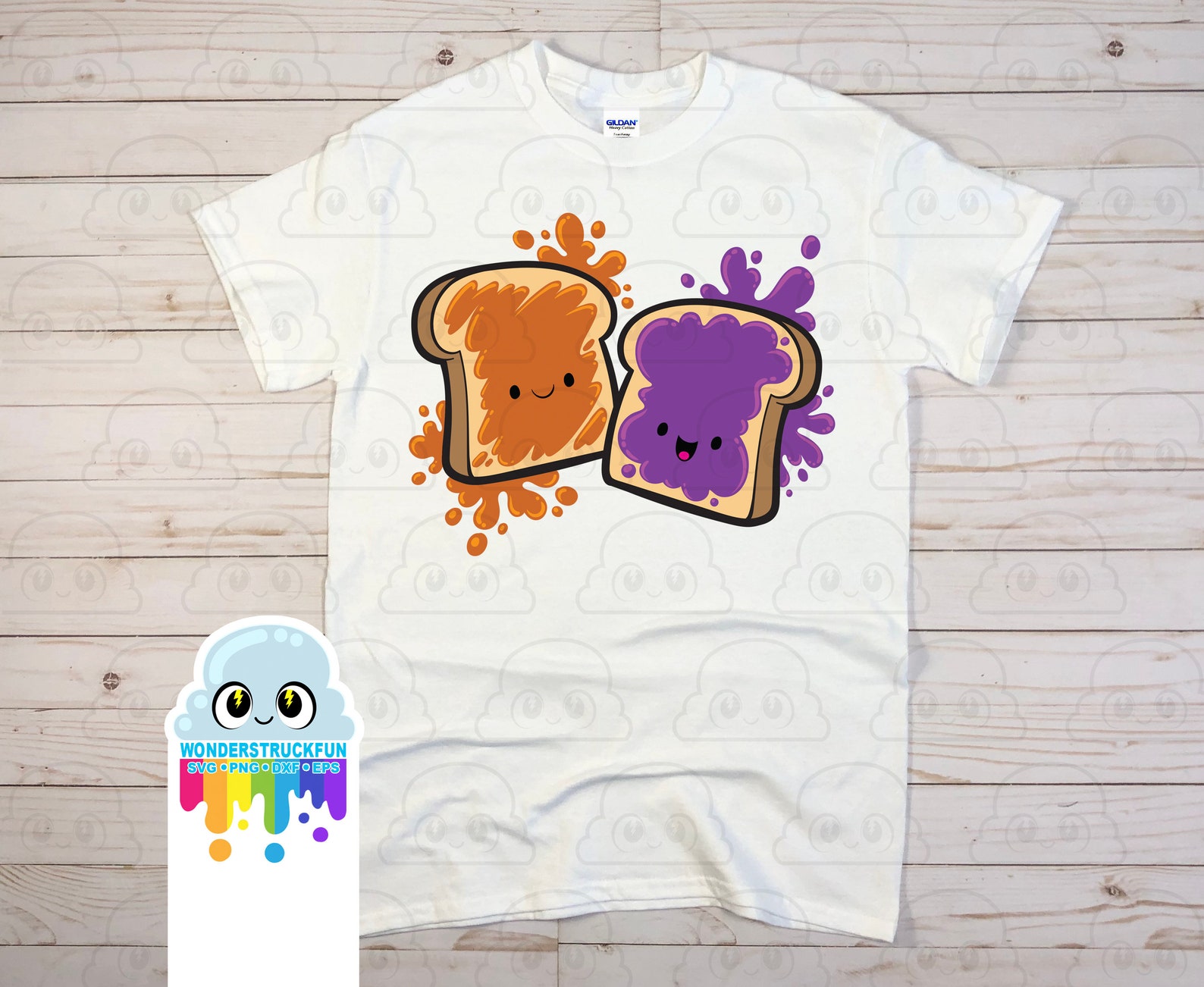 PB&J Besties SVG, Peanut Butter Jelly Toast Cut File, Family Shirts ...