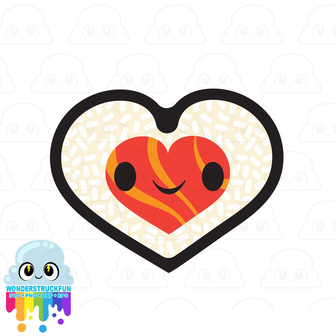 Sushi Roll Heart Cutie, Eps, SVG, PNG, Dxf, Cut File and Graphic File ...