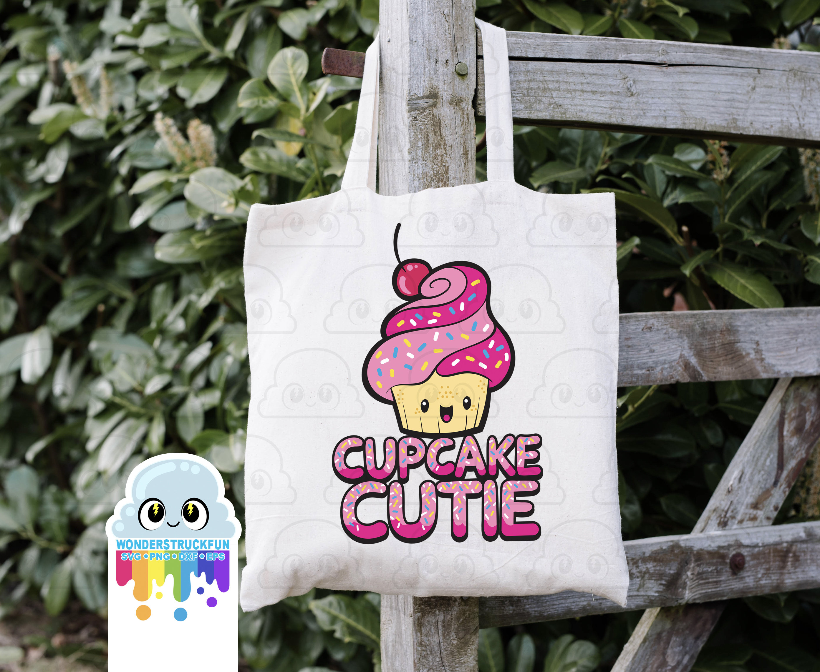 Cupcake Cutie Words SVG, Cupcake Cut File, Family Shirts, Kawaii, Cute ...