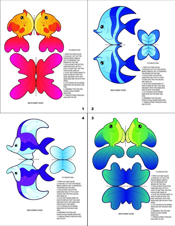 DIY Mobile Fish Craft | Etsy