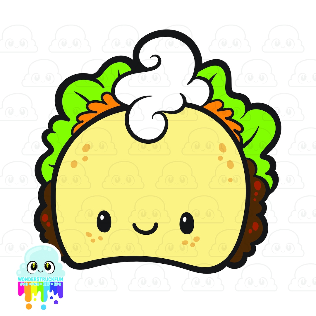 Cutie Taco SVG, Taco Cut File, Family Shirts, Kawaii, Cute Shirt Design ...