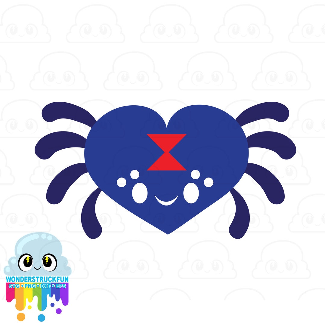 Halloween Spider Heart Cutie, Eps, SVG, PNG, Dxf, Cut File and Graphic ...