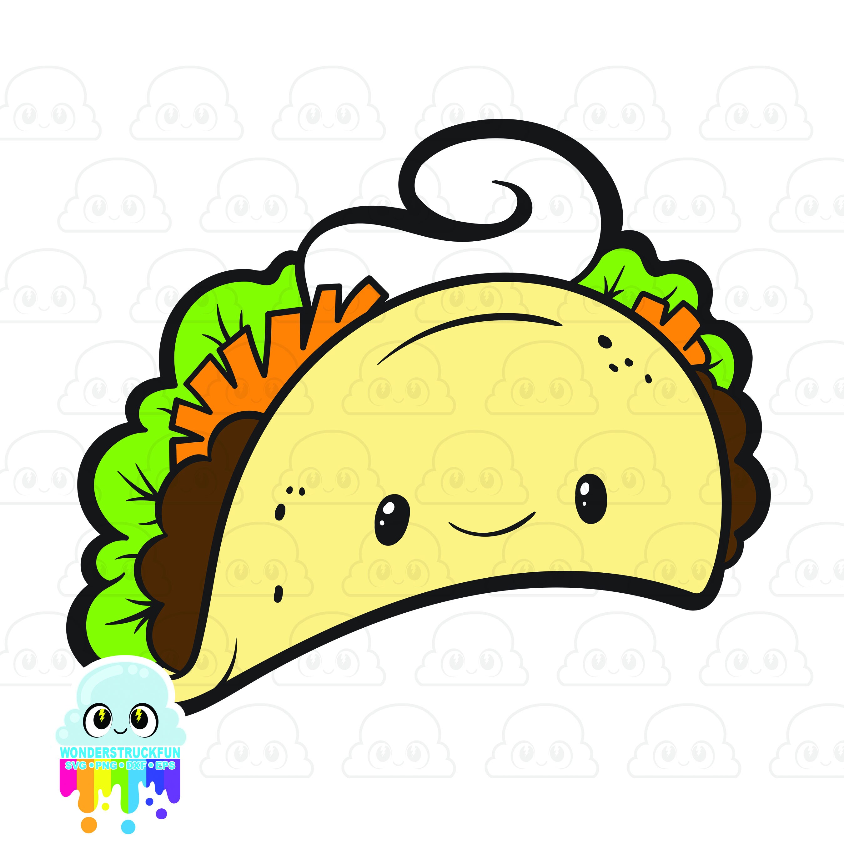 Cute Taco SVG, Taco Cut File, Family Shirts, Kawaii, Cute Shirt Design ...