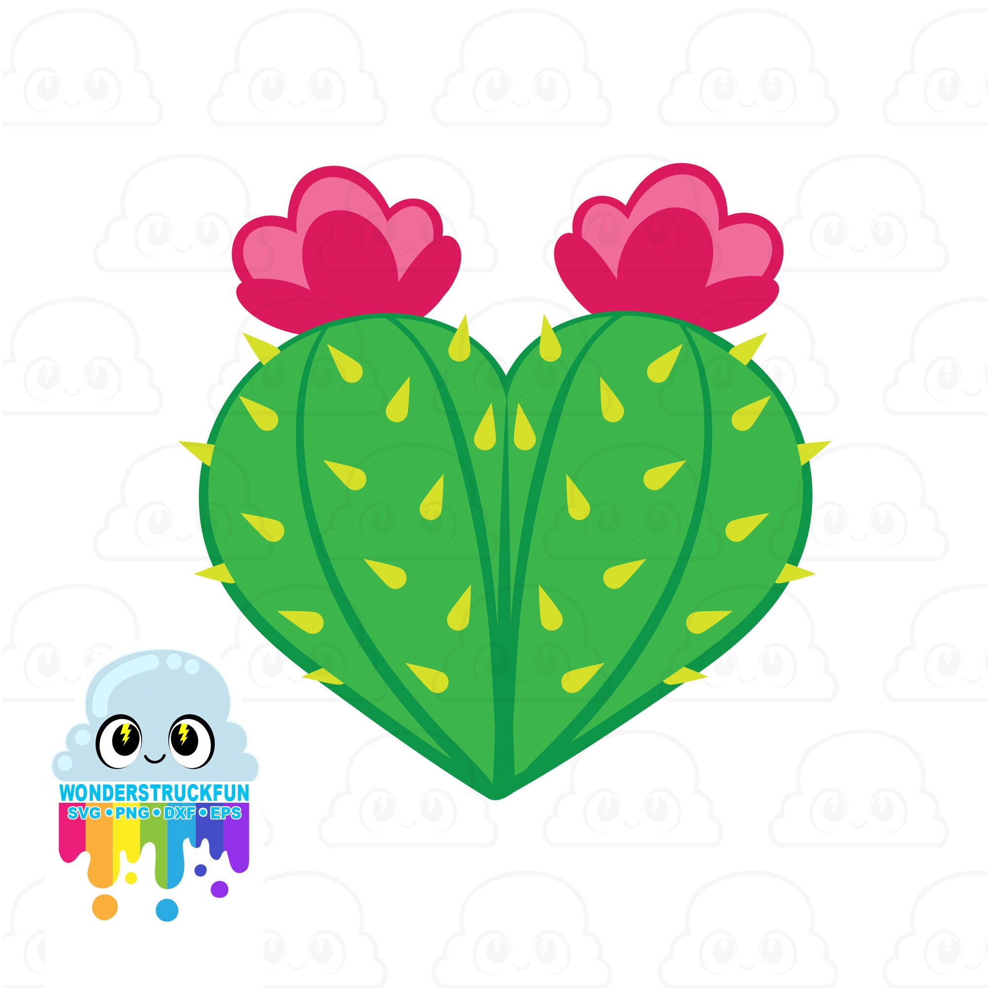 Cactus Heart SVG, Heart Cut File, Family Shirts, Kawaii, Cute Shirt ...