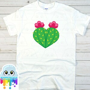 Cactus Heart SVG, Heart Cut File, Family Shirts, Kawaii, Cute Shirt ...