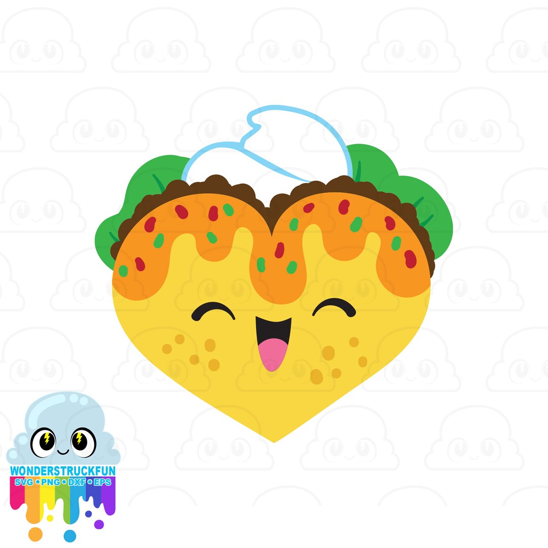 Taco Heart Cutie, Eps, SVG, PNG, Dxf, Cut File and Graphic File - Etsy