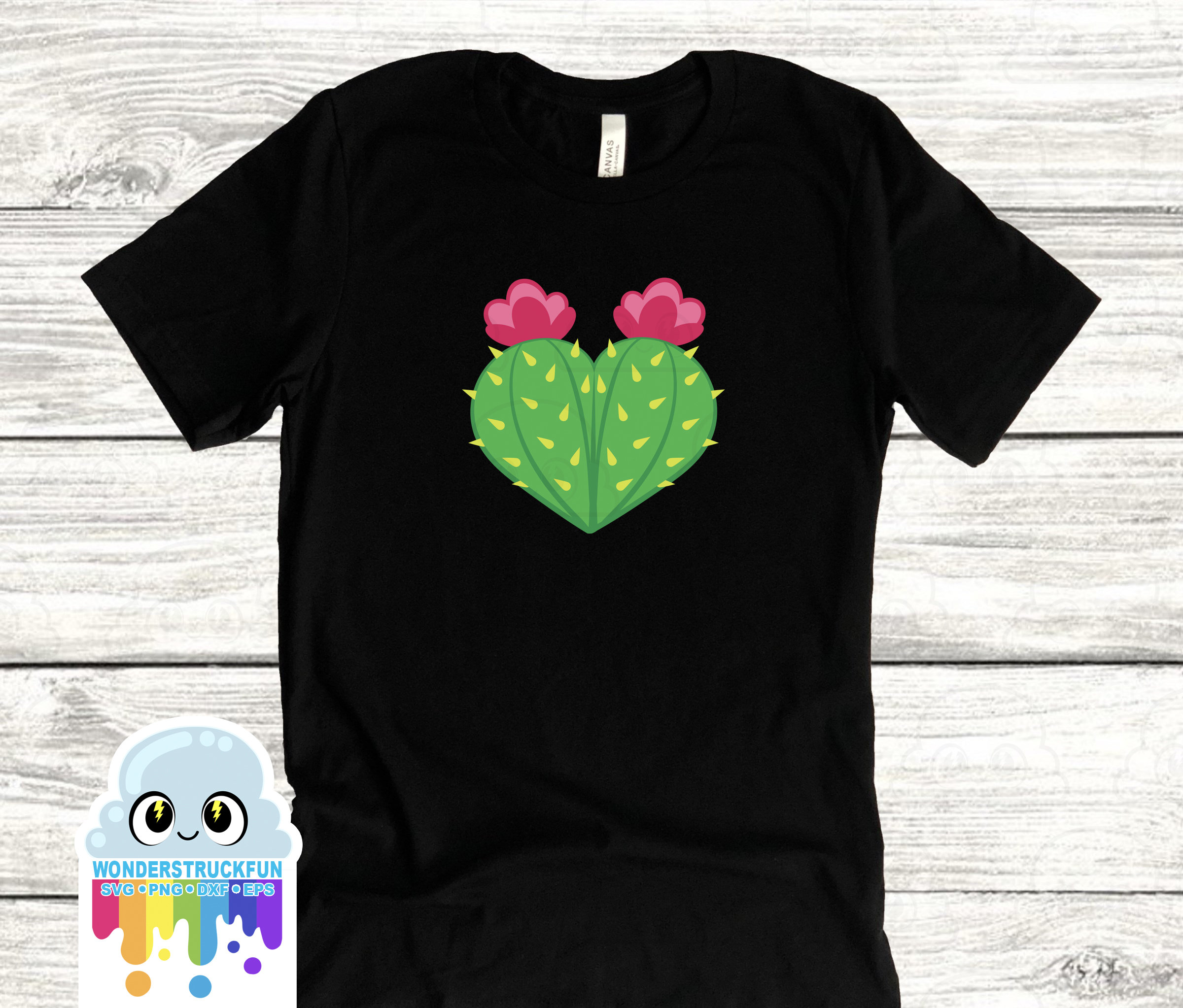 Cactus Heart SVG, Heart Cut File, Family Shirts, Kawaii, Cute Shirt ...