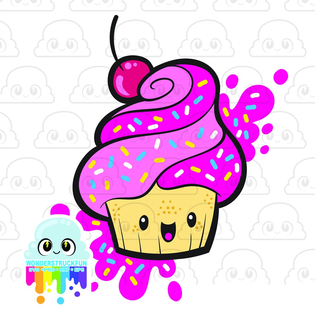 Cupcake Cutie Splat SVG, Cupcake Cut File, Family Shirts, Kawaii, Cute ...