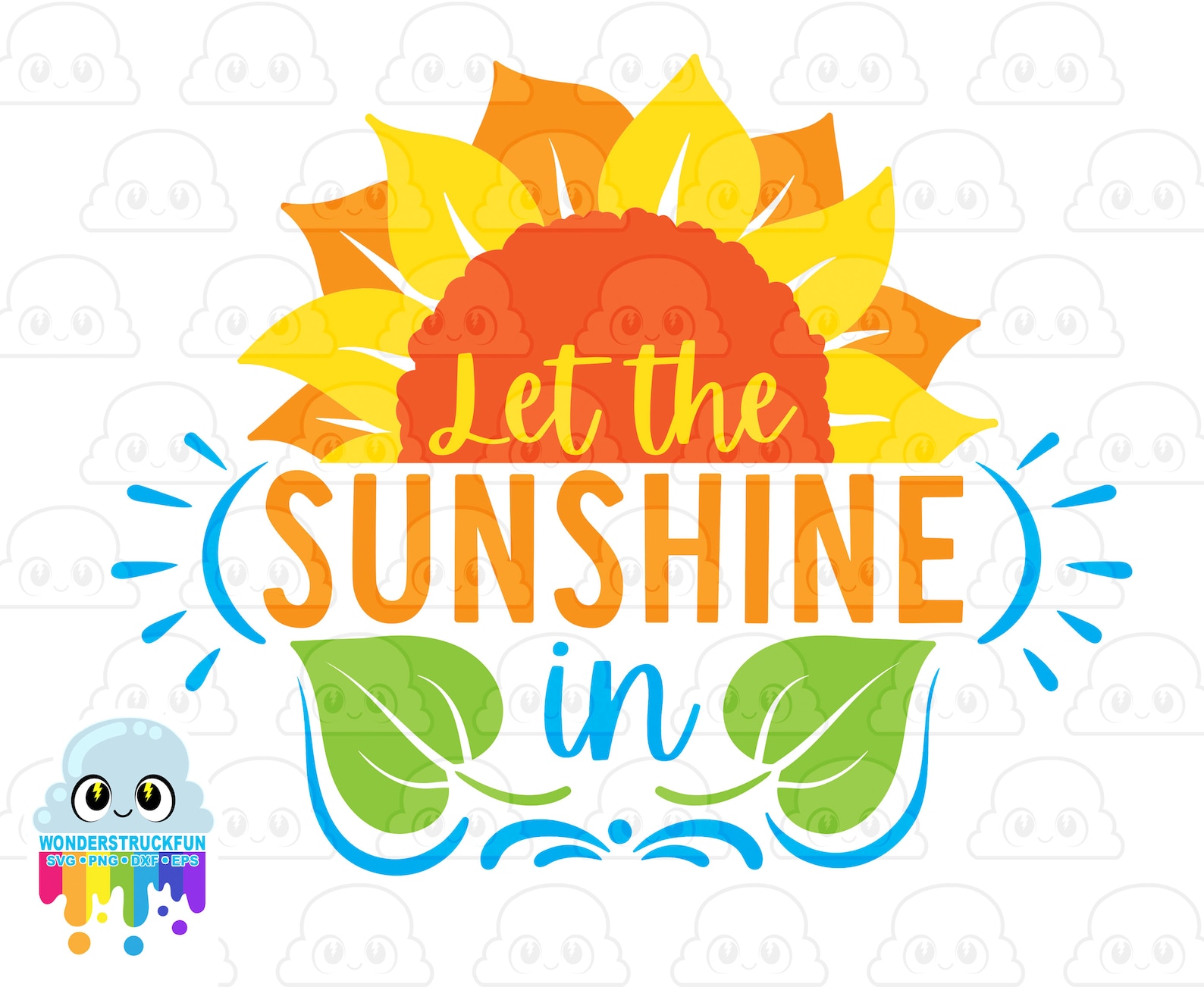 Let the Sunshine in SVG, Sunflower Cut File, Fun Saying, Inspirational ...