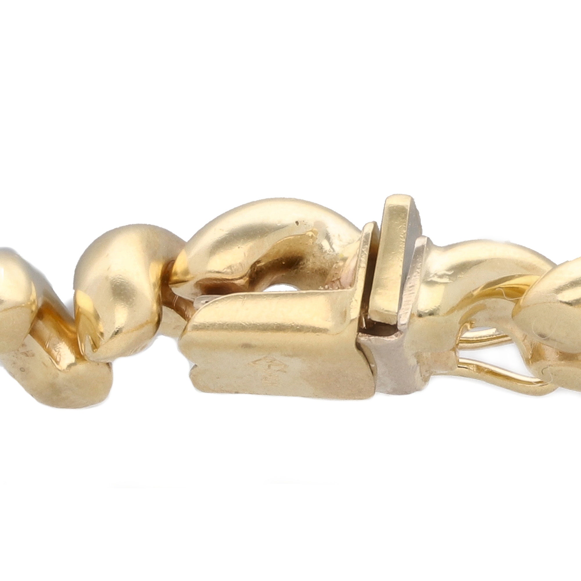14K Yellow Solid San Marco Chain Bracelet 7.25 - Etsy