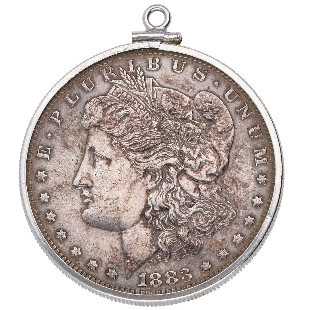 1883 Antique E Pluribus Unum Morgan Silver Dollar Pendant - Etsy