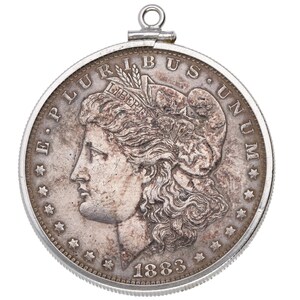 1883 Antique E Pluribus Unum Morgan Silver Dollar Pendant - Etsy