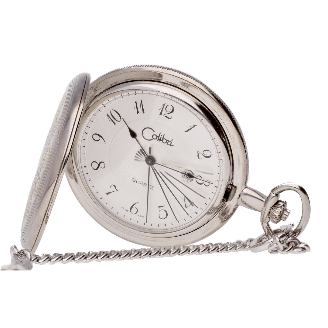 Colibri Elite Series Pocket Timepiece PWS 96112 Stainless Steel and Gold Plated - Etsy