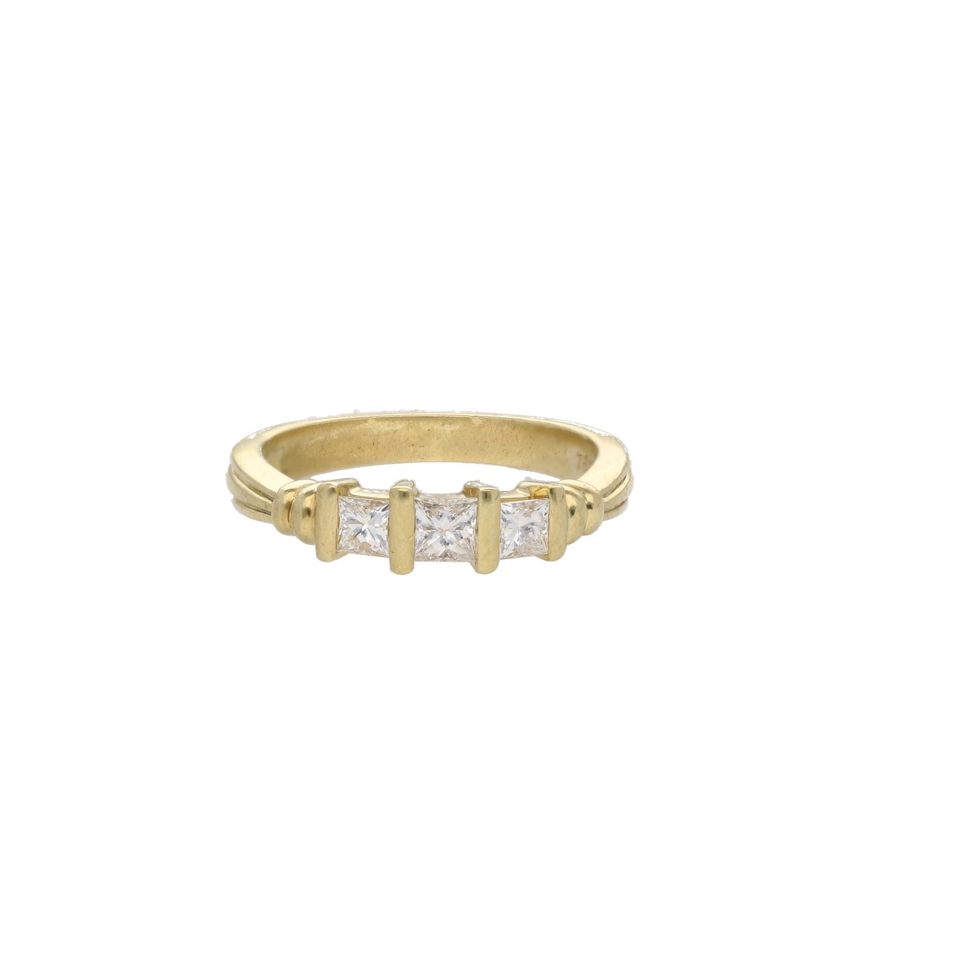 Scott Kay18k Scott Kay Princess Cut Diamond Ring Size 6 - Etsy