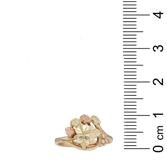 14K Yellow Gold Tri-Tone Black Hills Gold Leaf Ring S… - Gem