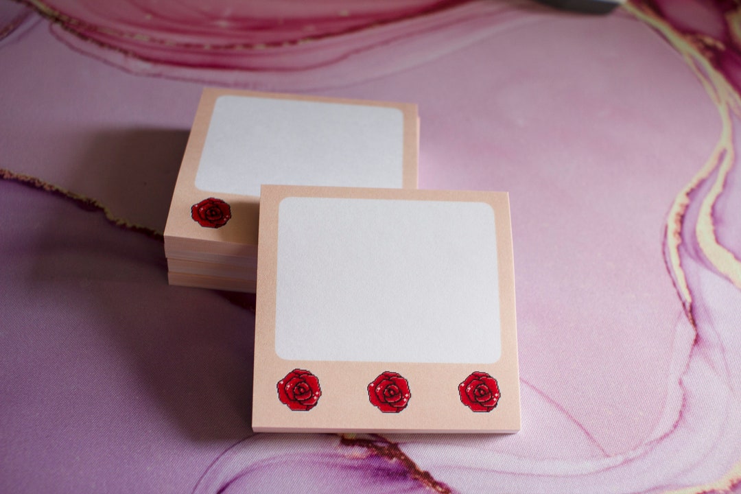 Spring Rose Themed Paper Sticky Notes Bullet Journal Planner Flower ...