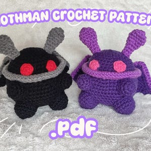 Cute Mothman Amigurumi Pattern - Digital Download Crochet Tutorial ...