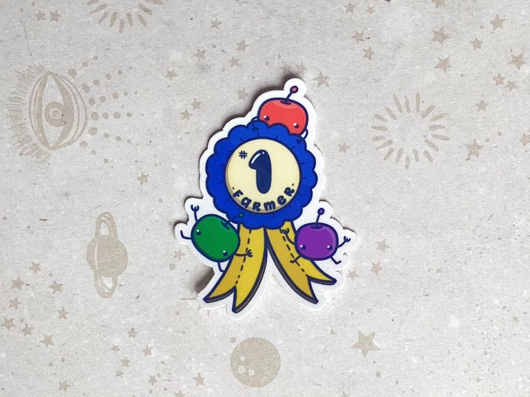 Stardew Valley Junimo Ribbon Sticker - Cozy Gaming Sim Stickers - Etsy