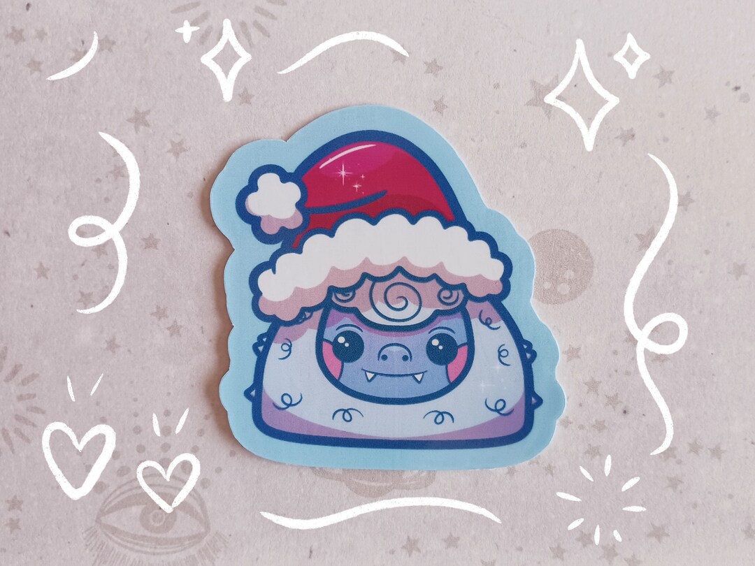 Santa Claus Bigfoot Sticker Saint Nick Christmas Vinyl Sticker Holiday ...