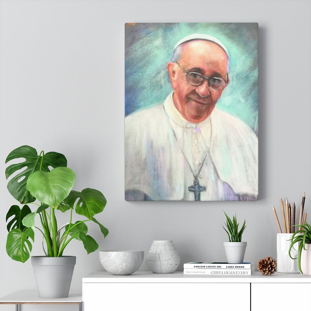 Pope Francis Portrait, Roman Catholic Art Giclee, Fine Art Reproduction ...