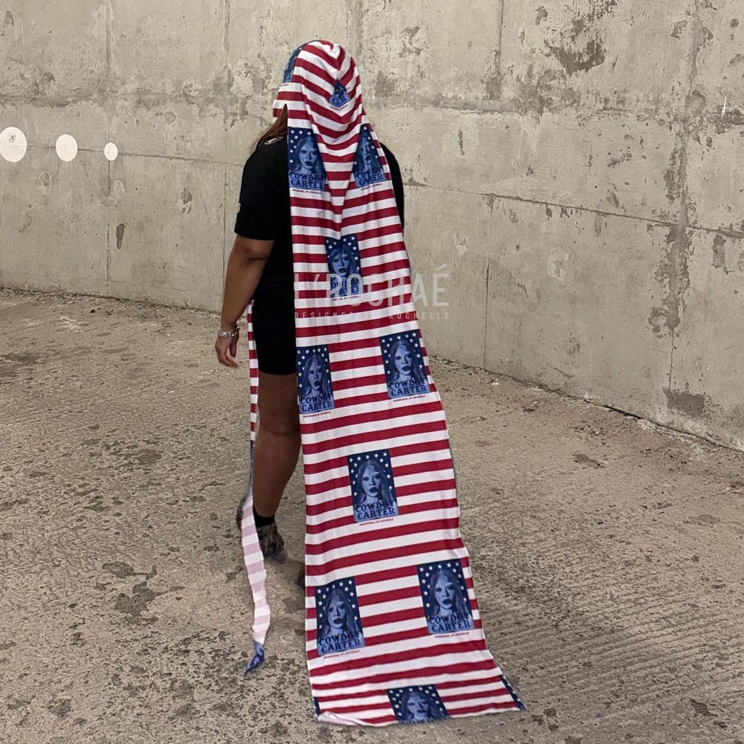 LONGLINE Small Stripe USA Cowboy Carter Album Durag - Digitally Drawn ...