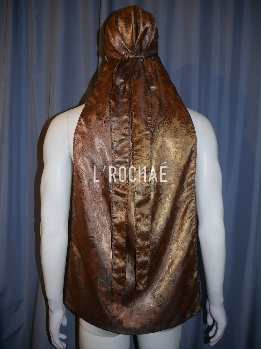 LONGLINE Midnight Mint - Brown - Metallic Paisley Luxury Non-stretch ...