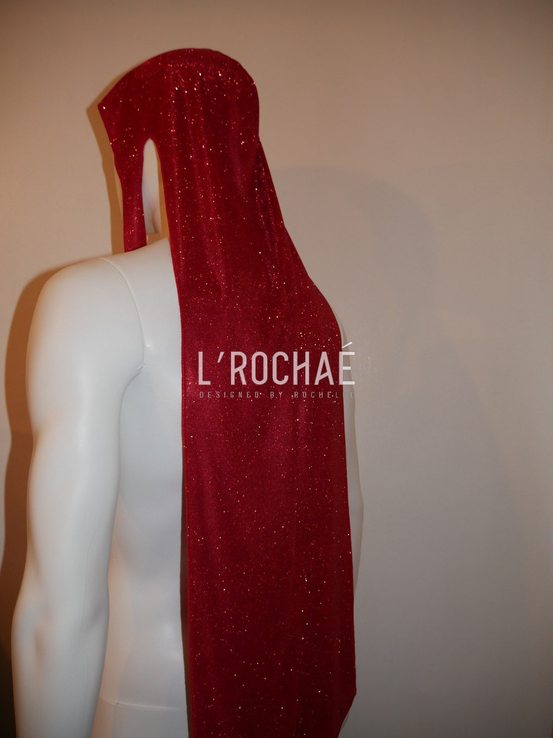 LONGLINE Strawb-aventurine - Red Sparkly Glitter Luxury Christmas Long ...
