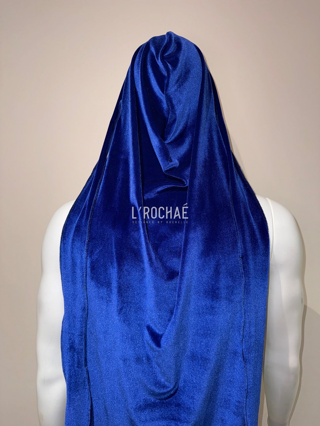 Royal Blue - LONGLINE Plain Royal Blue Velvet Velour Luxury Durag L ...