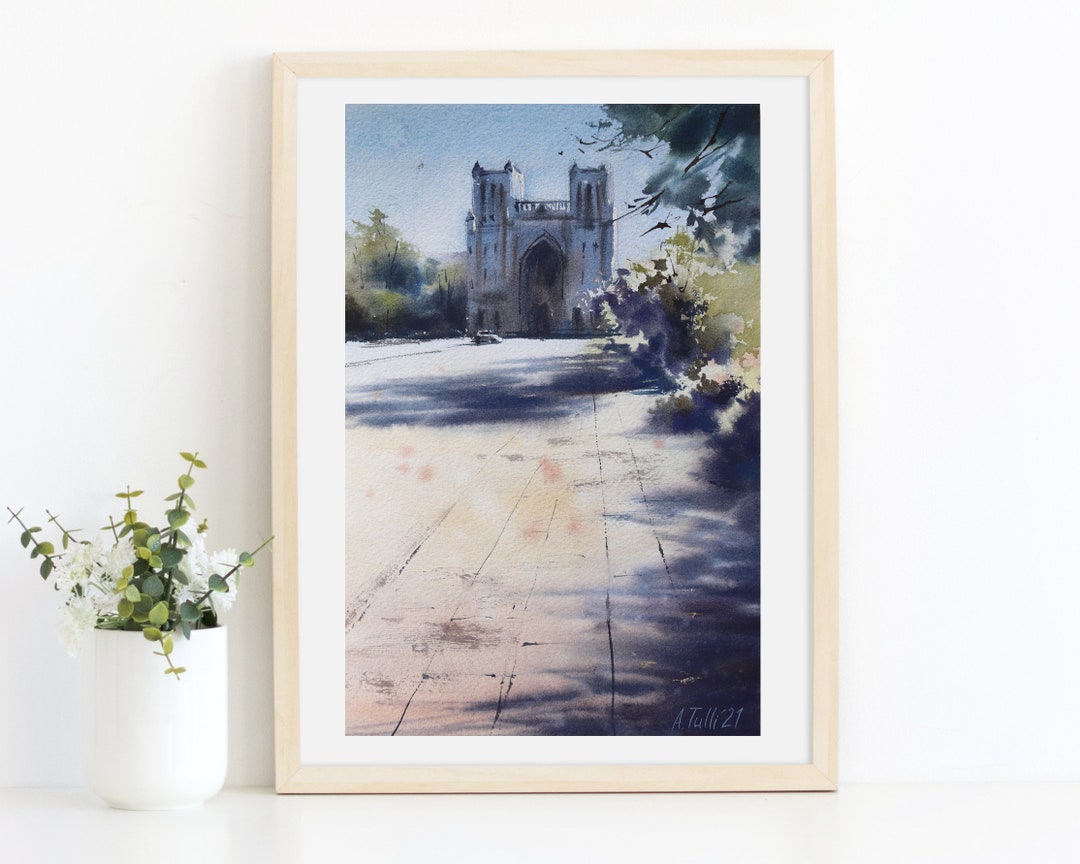 Christ Church Cathedral, Victoria BC - Original Watercolor Painting - Etsy