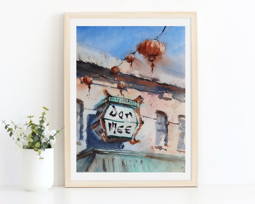 Don Mee Restaurant - Watercolor Painting - Victoria BC Chinatown ...