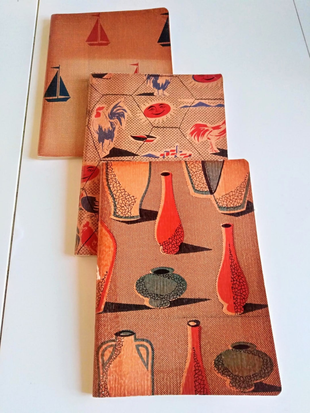 Three Vintage Italian Exercise Books Notebooks Journals, Sixties - Etsy