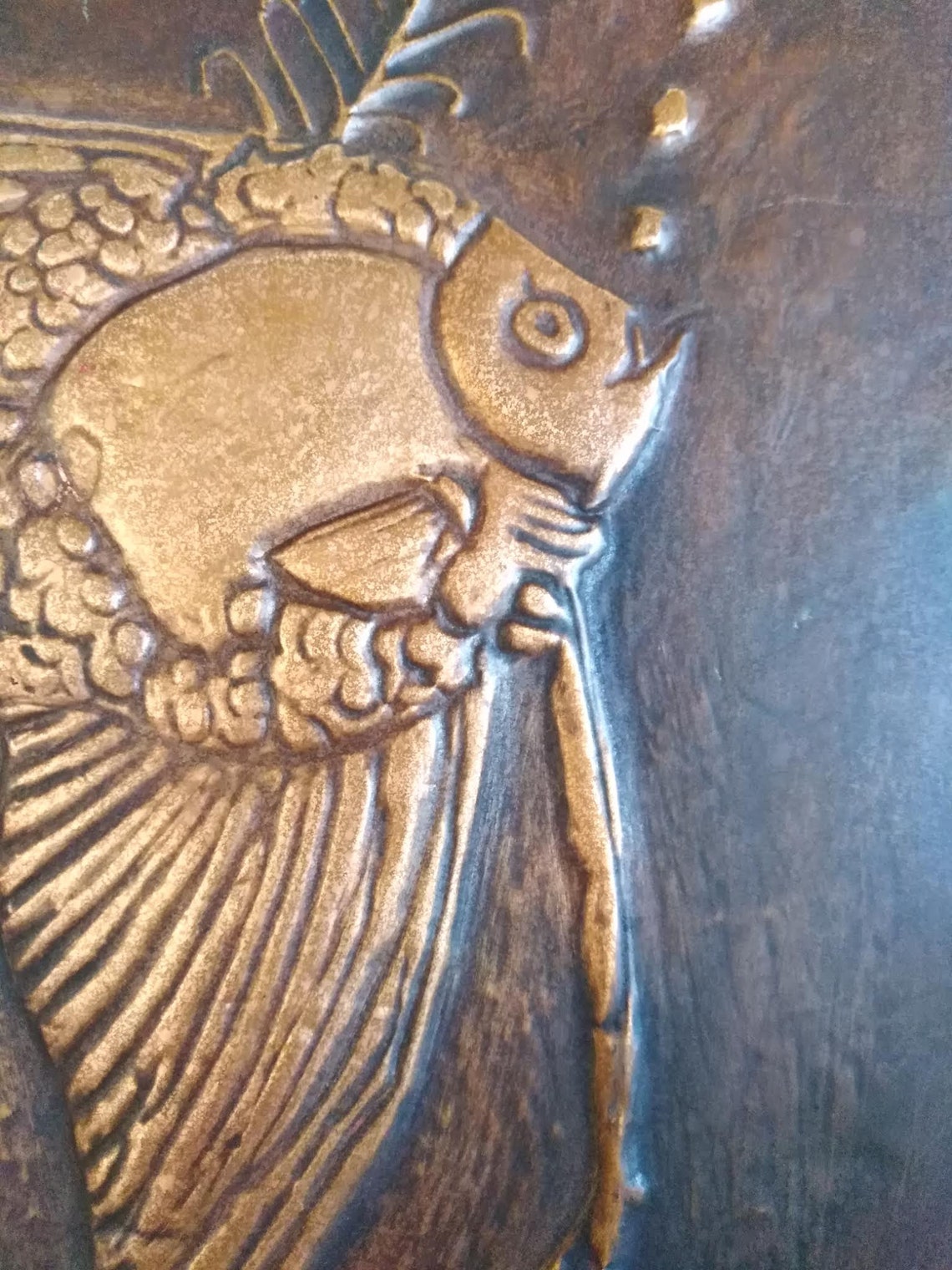 Vintage Retro Mid-century Modern Copper Fish Plaque - Etsy