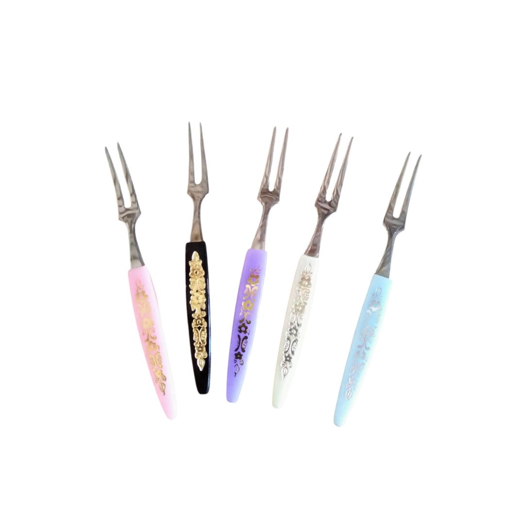 Vintage Cocktail Canapé Retro Forks - Etsy