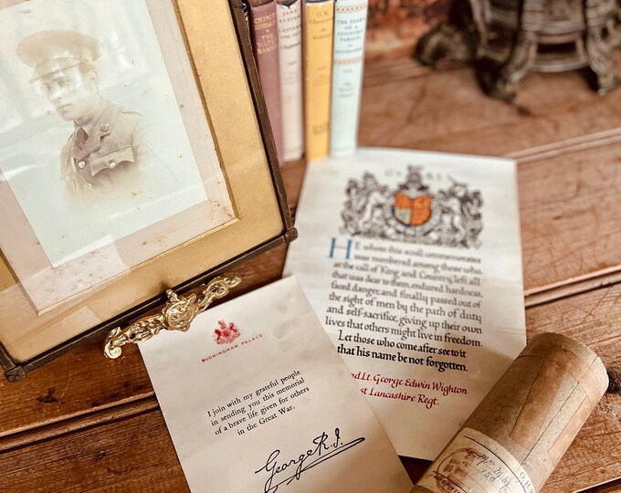 Original First World War Memorabilia Memorial Scroll Buckingham Palace ...