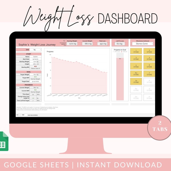 Weight Loss Progress - Etsy
