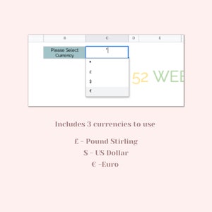 52 Week Savings Challenge Spreadsheet + FREE Pdf Printable, Savings ...