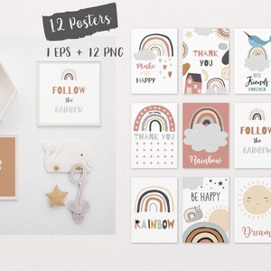 Rainbow Poster Pattern Bundle - Etsy