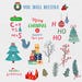 Christmas Clipart Frames Bundle | Hand Drawn Holiday PNG SVG AI | Santa ...