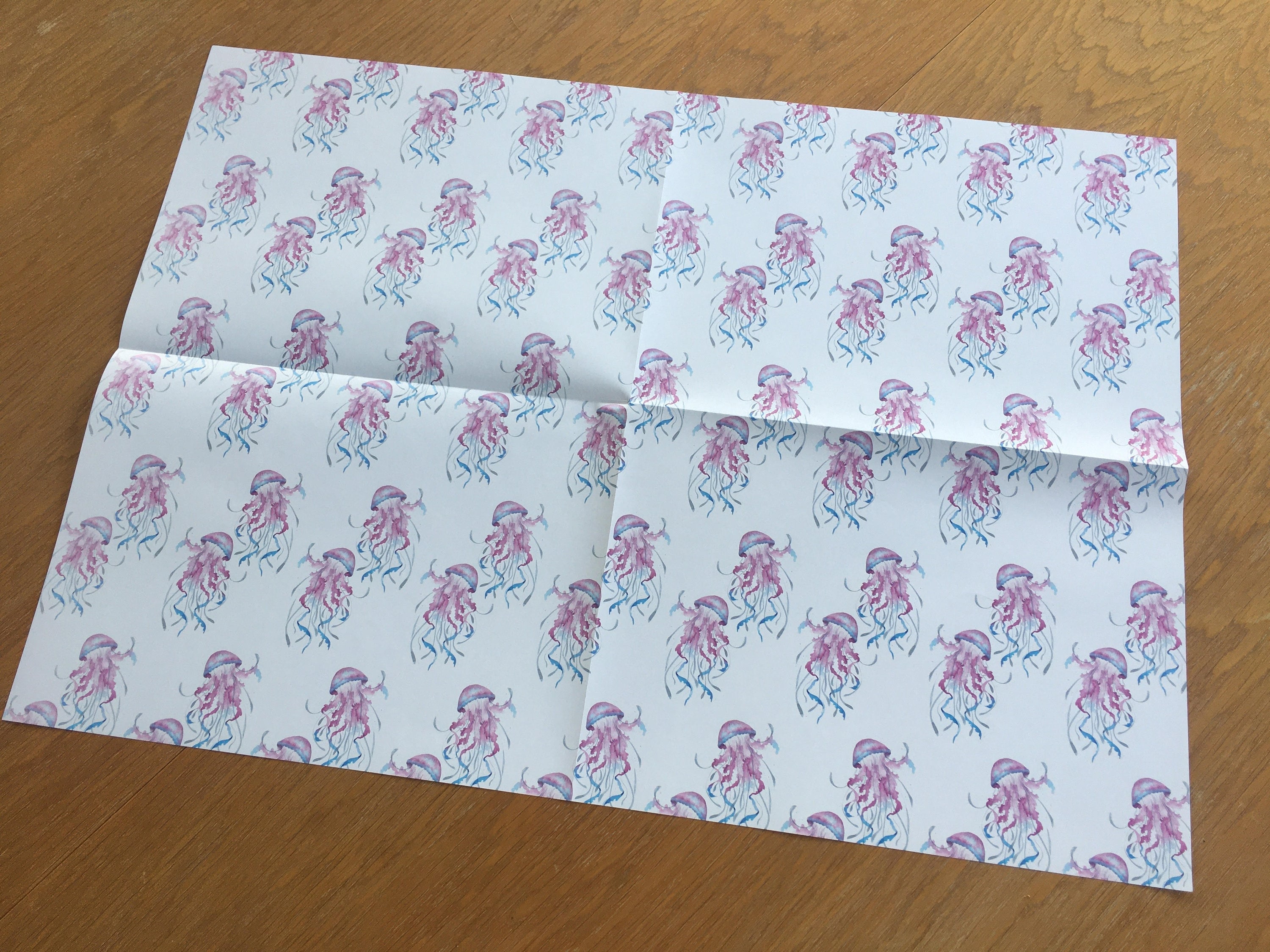 Jellyfish Wrapping Paper / Aquatic Gift Wrap - Etsy