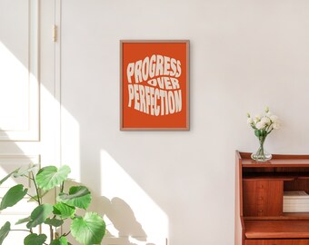 Progress Over Perfection Poster - Etsy