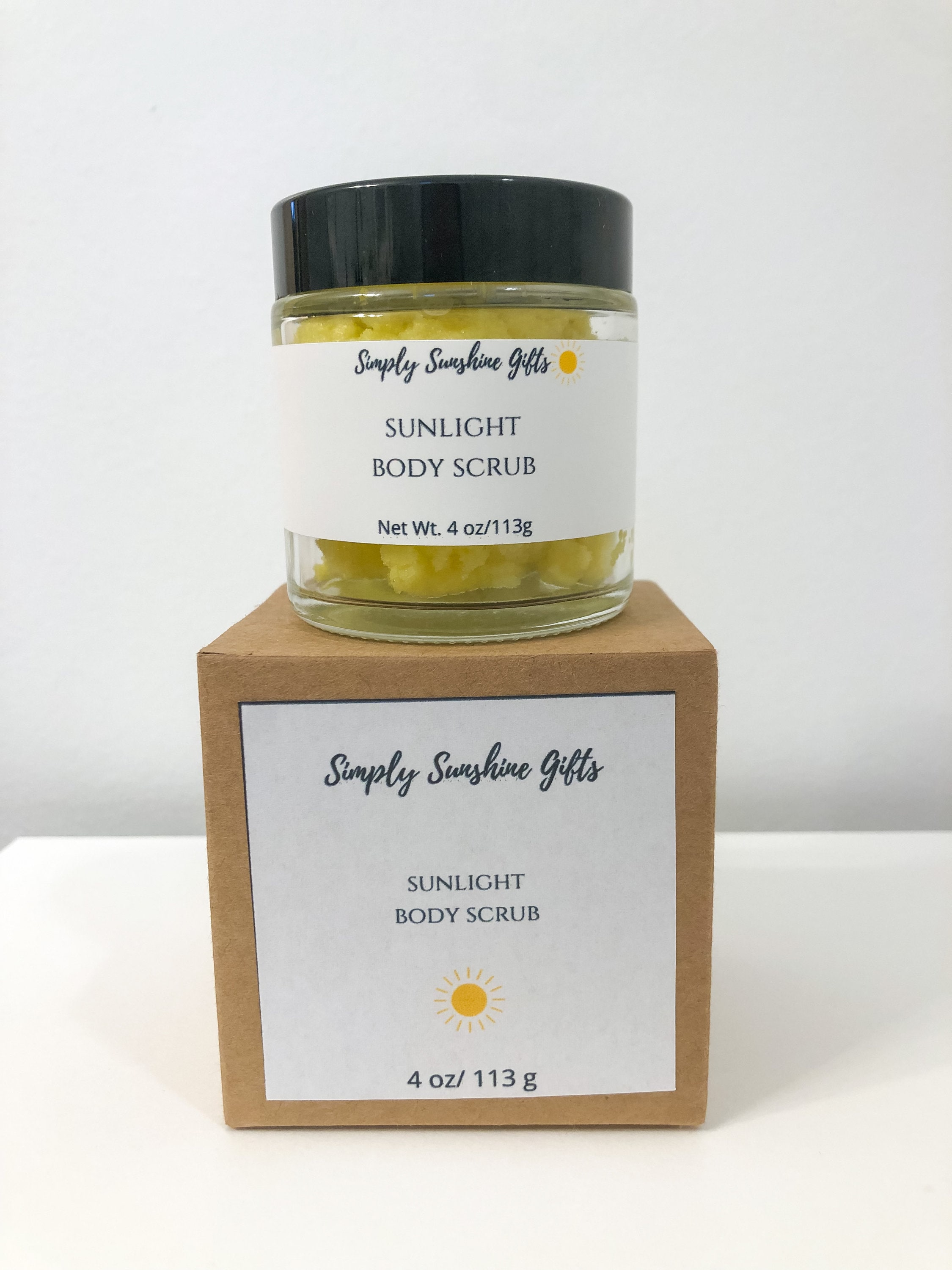 Sunlight, Lemon Body Scrub, Exfoliating Sugar Scrub, Mental Health Gift ...
