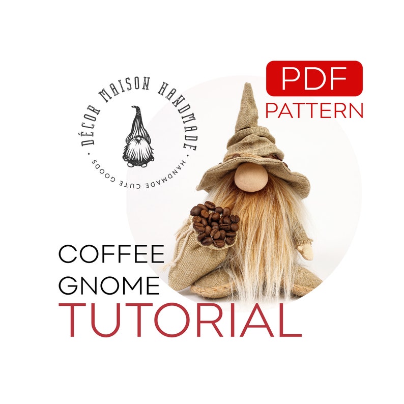 Gnome Pattern Sewing DIY Gnome Tutorial Coffee Gnome PDF - Etsy
