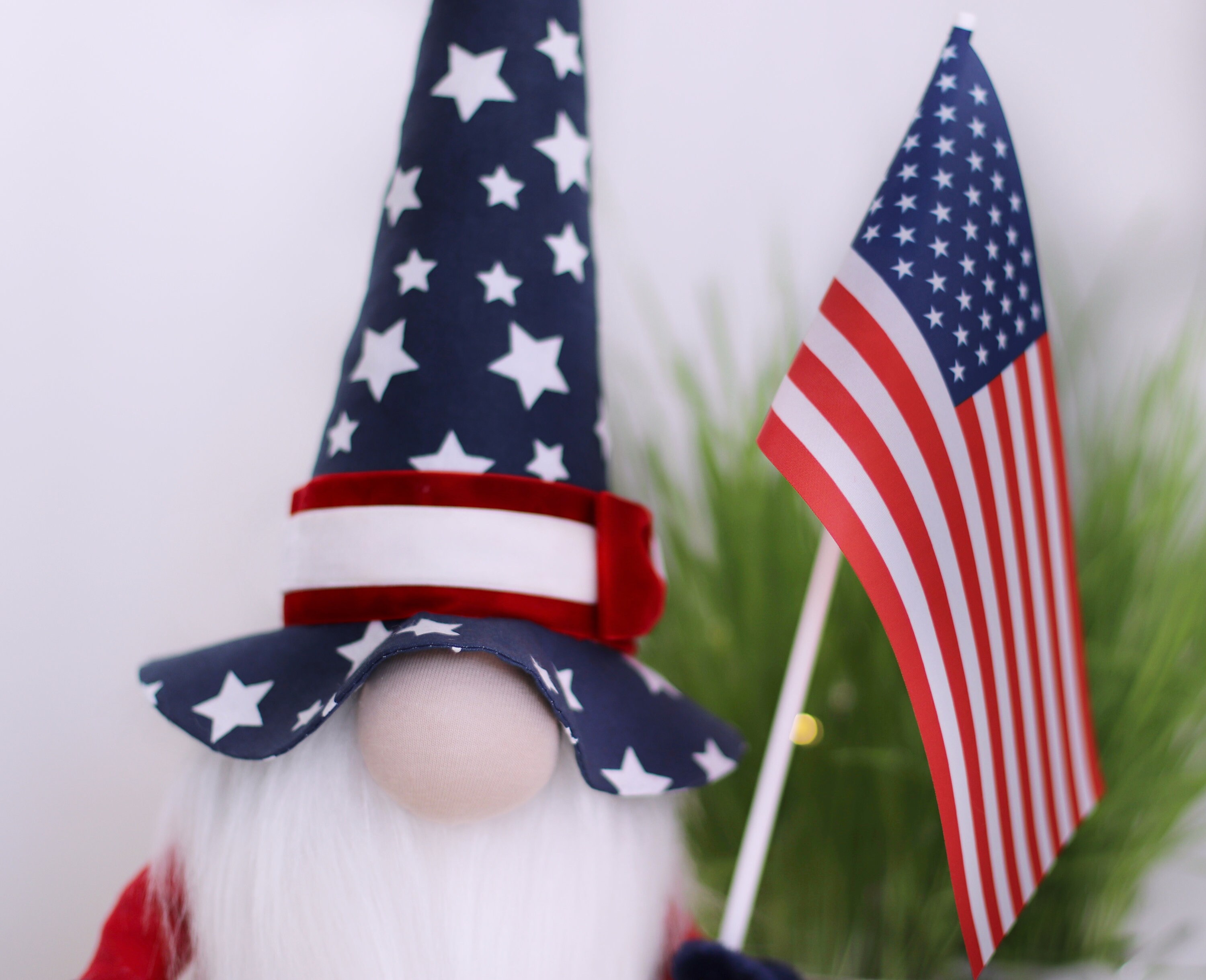 Patriotic Gnome Decor With American Flag for Independence Day - Etsy