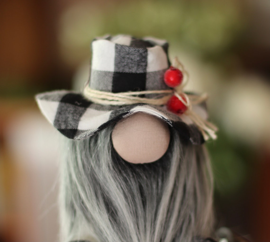 Gnome Gnomes Buffalo Plaid Christmas Gnomegnome Etsy