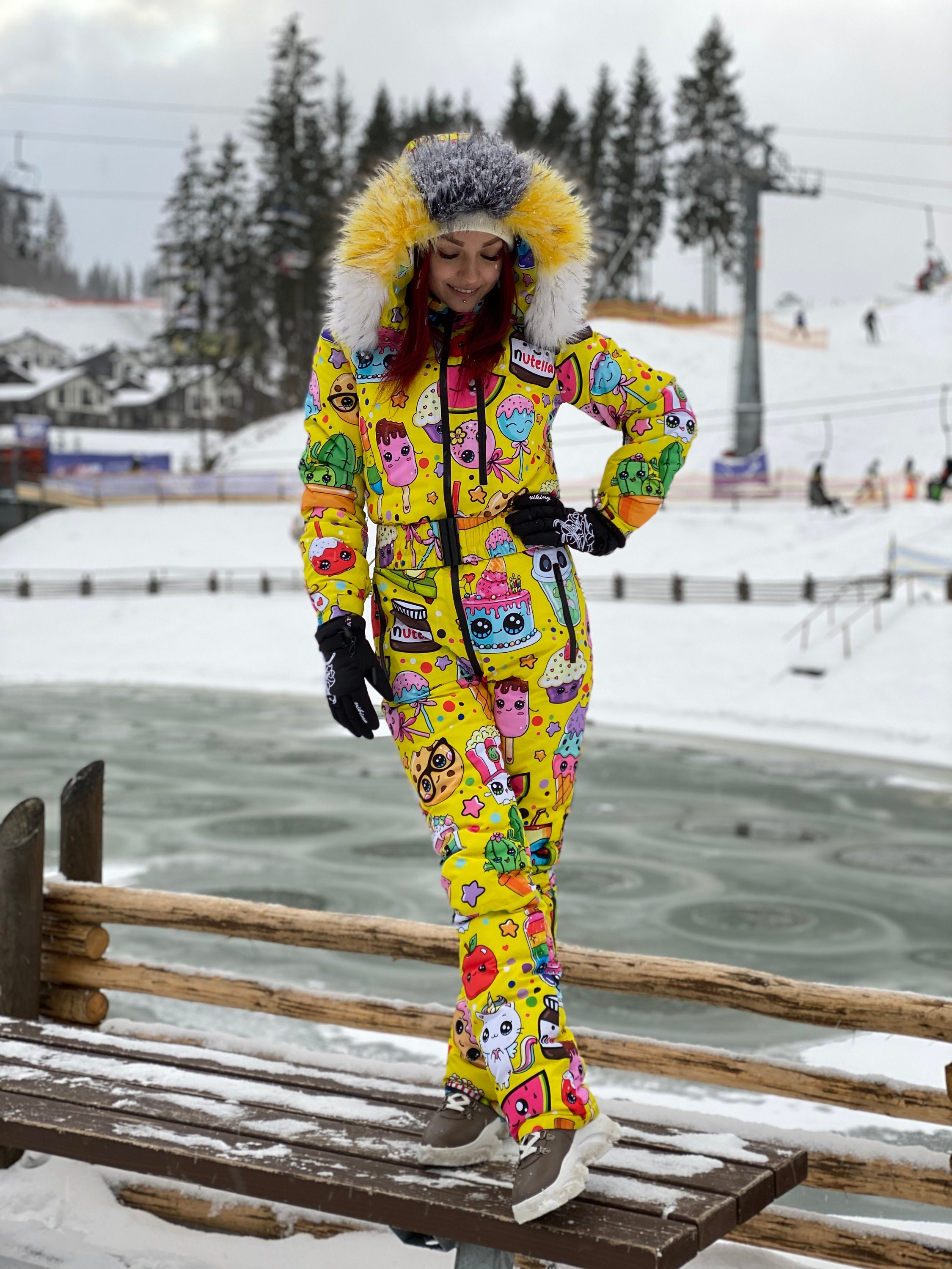 Women Ski jumpsuit Ski overall bright Ski jumpsuit Ski Winter | Etsy