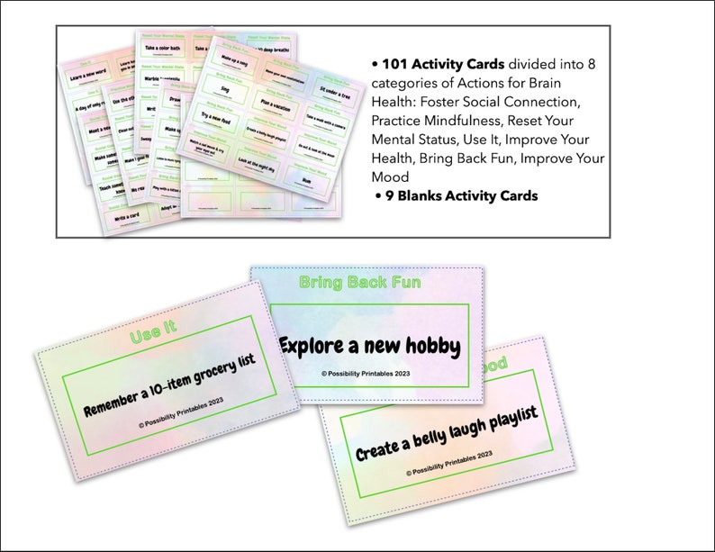 Brain Health Group Therapy Activity Bundle - Etsy
