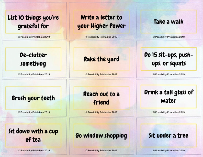 Wellness, Mental Health, Recovery, Coping Skills, Inspirational, Card ...