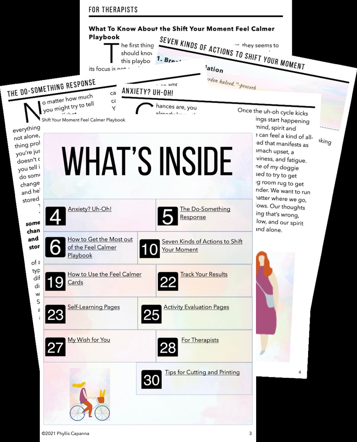 Mental Health Printable Wellness Anxiety Workbook Bundle With Card Deck ...